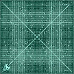 Calibre Art Self Healing Rotating Cutting Mat 18x18 (17" Grid), Perfect for Quilting & Art Projects