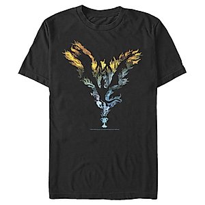 Harry Potter Men's Dragon Silhouette, Black, X-Large