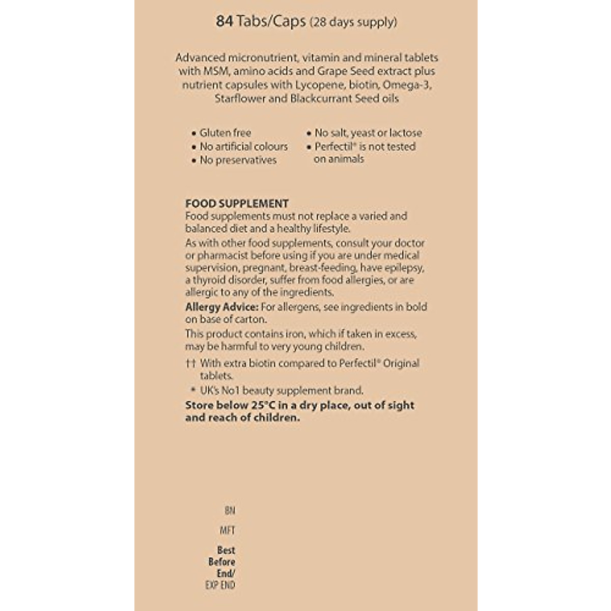 Vitabiotics - Perfectil - Max - 84 Tabs/Caps