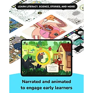 Peekabook Starter Kit, ABC Learning Educational Toy for iPad, Read Along Book Interactive Preschool Educational Game, Learning Toy Toddler STEM Toy Search Find it Travel Activity Yellow