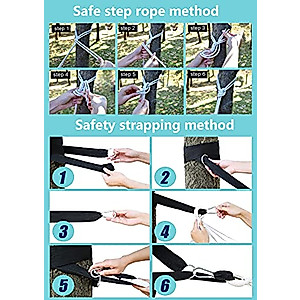 Double Cotton Hammock 2 Person Brazilian Fabric Hammock with Tree Straps Metal Carabiner Ropes and Carrying Bag for Garden Patio Backyard Outdoor/Indoor