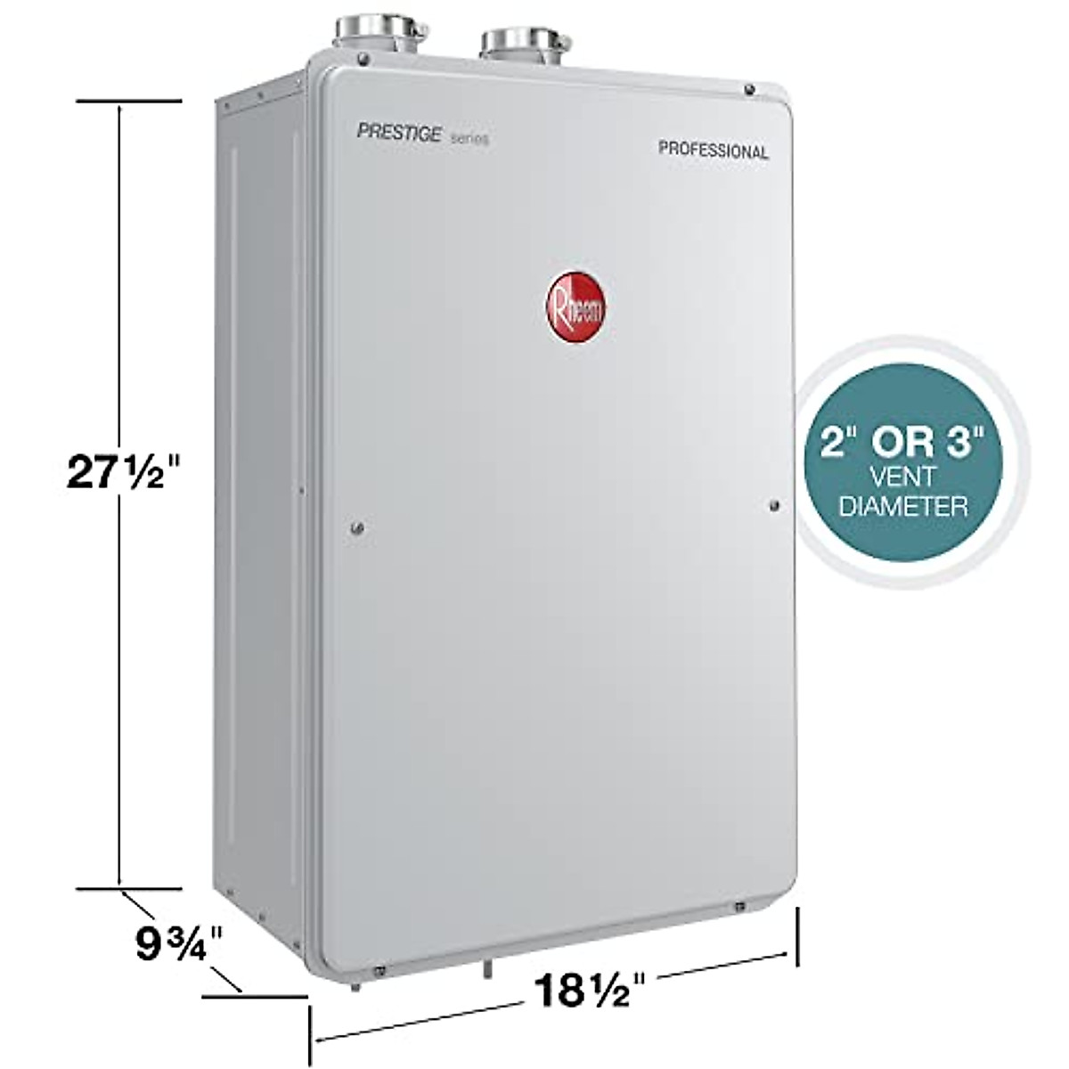 Rheem Prestige Condensing Tankless Indoor Natural Gas Water Heater 6.8 GPM - RTGH-68VLN-2