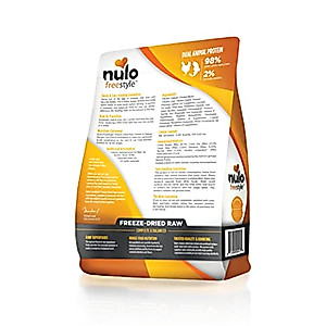 Nulo Freestyle Freeze-Dried Raw, Ultra-Rich Grain-Free Dry Cat Food for All Breeds and Life Stages with BC30 Probiotic for Digestive and Immune Health, Chicken & Salmon, 8 Ounces
