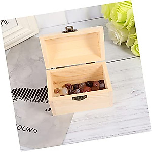 EXCEART 2pcs box with Locking Simple Size Your DIY Jewelry Lid Storage and Paintable Organizer Handcraft Case Center Clasp Make Wood Hinged Trinket Arch Gift Home Wooden for Decoration