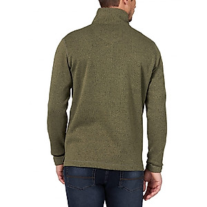 Wrangler Authentics Men's Long Sleeve Fleece Quarter-Zip, Olive Night, X-Large