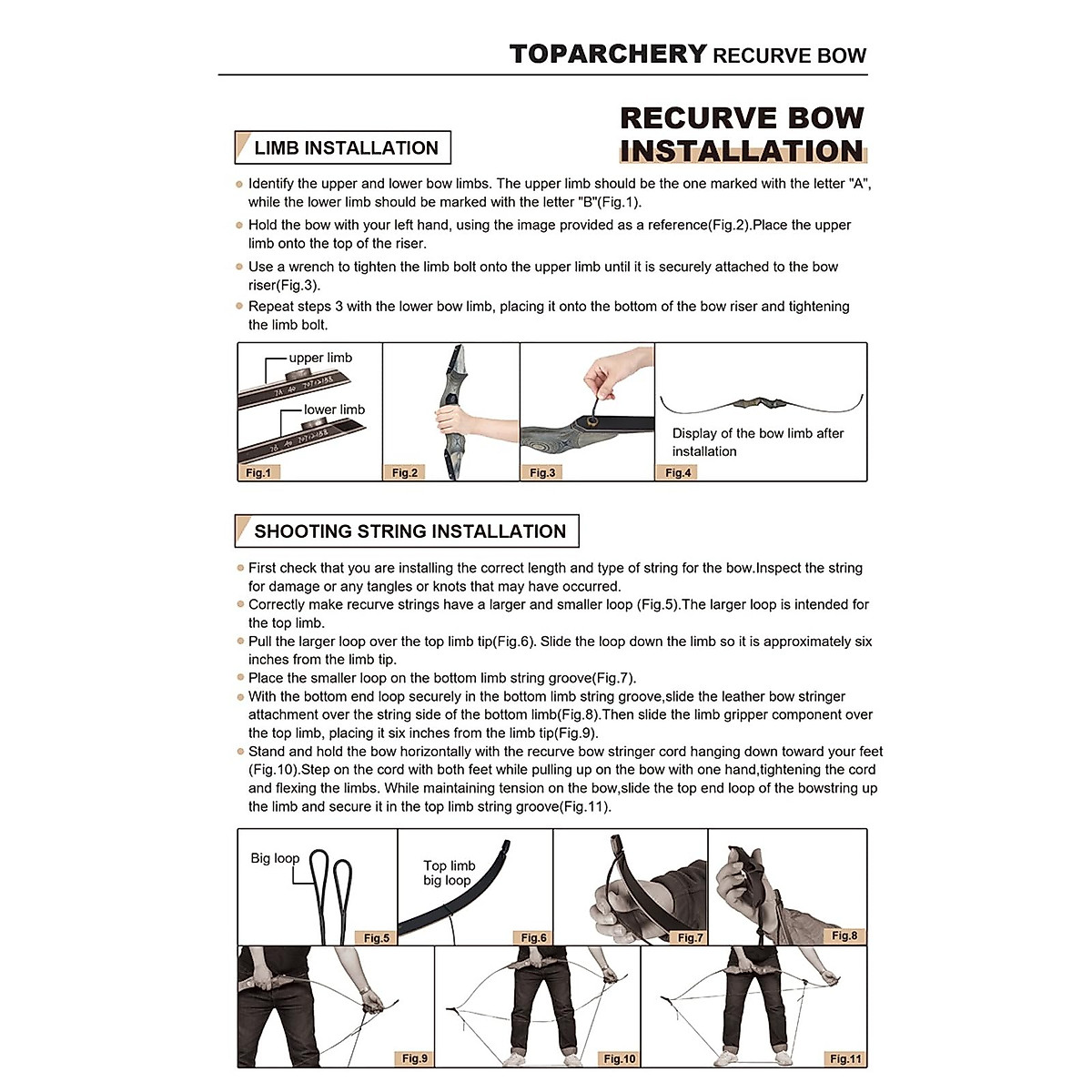 60'' Archery Recurve Bow Takedown Bow Hunting Bow and Arrow Set Adult Target Practice Competition Survival Longbow Right Hand 30-50lbs with 6pcs Fiberglass Arrows (35lbs)