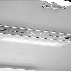 Cosmo FDR225RHSS-G 36 in Double French Door Refrigerator | Energy Efficient Fridge with 2 Drawer Bottom Freezer & Built-In Automatic Ice Maker/Chest, 22.5 cu. ft. Storage Capacity - Stainless Steel