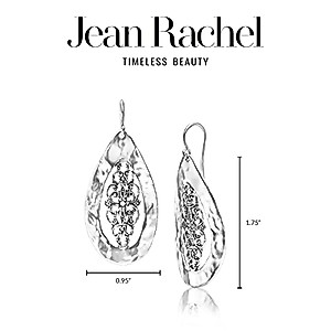 925 Sterling Silver Earrings Large Drop Shape Lace, Oxidized, Stylish, Hypoallergenic, Nickel and Lead-free, Artisan Handcrafted Designer Collection, French Wire Back, Made In Israel, Gift For Her