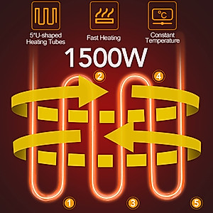 Deep Fryer Electric Commercial Fryer Large 21.14QT with Baskets and Lids, Temperature Limiter and 2 x 6.34QT Thicken Stainless Steel Dual Tank for Commercial and Home Use