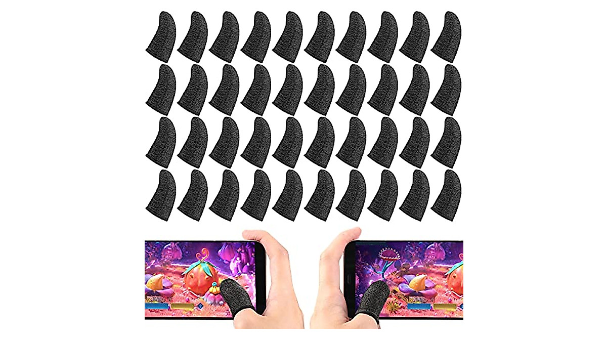 40 Pieces Gaming Finger Sleeve For Gaming Thumb Sleeves Mobile Gaming ...