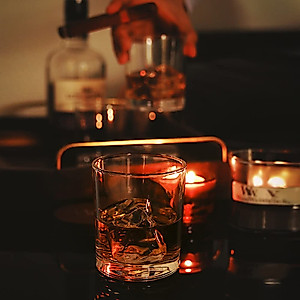 E ELIDOMC Italian Crafted 6Pcs Old Fashioned Whiskey Glasses, 11Oz Whiskey Glasses For Drinking Bourbon Scotch Cocktail Irish Whisky, Premiun Old Fashioned Glasses Set of 6