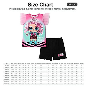 L.O.L. Surprise! Kid Girl 2pcs Tee and Print Shorts Set Pink Kids: 6-7 Years