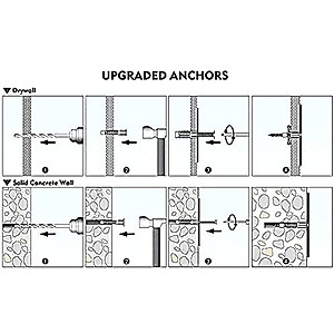 BERTY·PUYI Hanging Rack Mounted Kitchen Pot Rack for Kitchen Storage and Organization Matte Black 2 Tier Wall Shelf for Pots and Pans with 12 Hooks