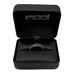 Harley-Davidson Women's Ring, Black Ice Crystals Bar & Shield Band HDR0360 (8)