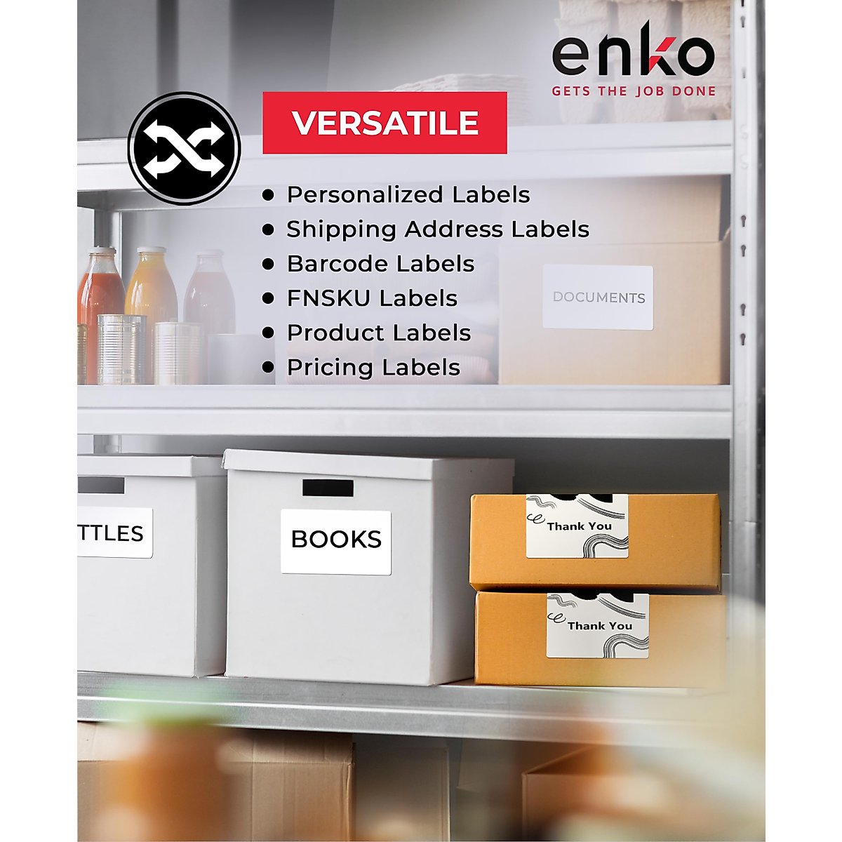 enKo (24 Rolls, 5280 Labels) Address & Shipping Labels 30323 (2-1/8 x 4") Compatible for Dymo LabelWriter