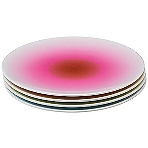 French Bull 6" Melamine Dinnerware Colorful Appetizer Plate Set, 4 Piece - Ombre
