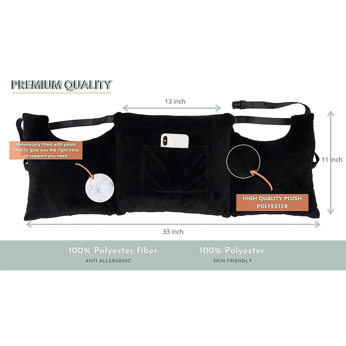 Bundle Post Mastectomy Pillow + Seatbelt Pillow for After Surgery - Recovery After Breast Cancer Surgery, Port Pillow For Seatbelt, Breast Augmentation, Heart Surgery - Breast Cancer Gifts for Women