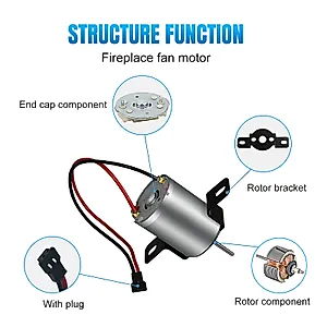 Fireplace Fan Accessories Motor and Power Generation sheet/4-Blade Heat Powered Stove Fan for Wood/Log Burner