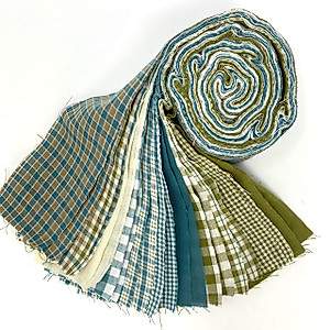 Bluegrass 100% Homespun Cotton Fabric 22 pc 2.5" X 44" Precut Jelly Roll by JCS