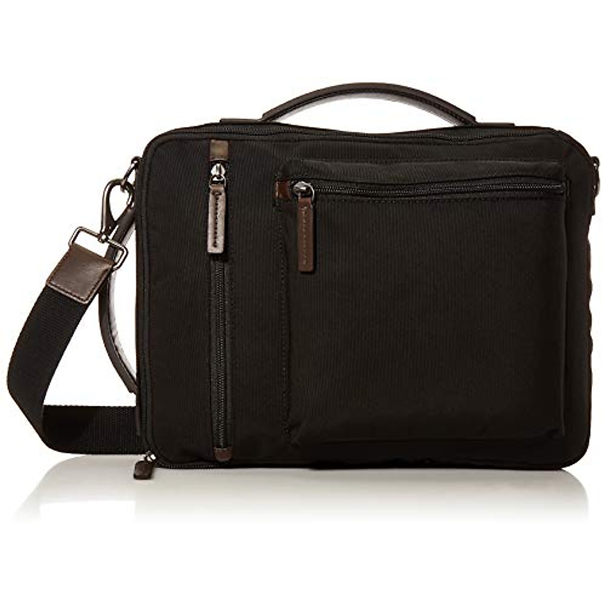 Fossil Men's Buckner Fabric Small Convertible Travel Backpack and Briefcase Messenger Bag, Black , (Model: MBG9475001)