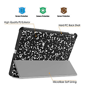 Fintie Case for iPad Air (3rd Gen) 10.5" 2019 / iPad Pro 10.5" 2017 - [SlimShell] Ultra Lightweight Standing Protective Cover with Built-in Pencil Holder, Auto Wake/Sleep (Composition Book)
