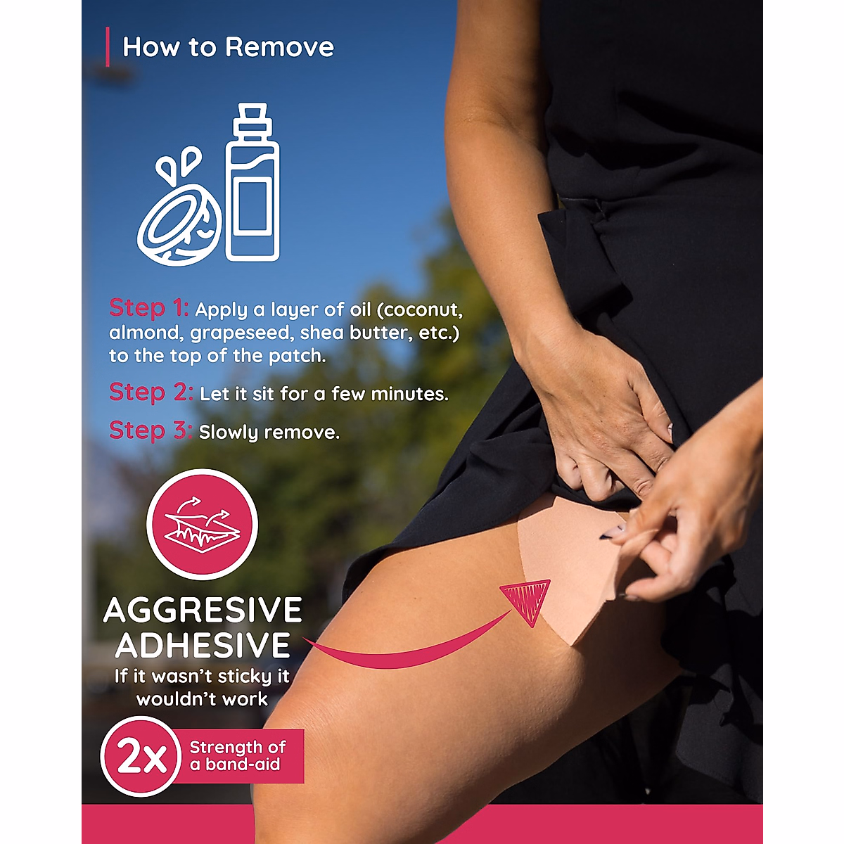 The Chub Rub Patch for Thighs (AS SEEN ON SHARK TANK), Anti Chafe Thigh Chafing Prevention Friction Tape Patches, Anti Chafing Skin Tape for Inner Thigh Rubbing Prevention Women (3 Pairs), Ivory