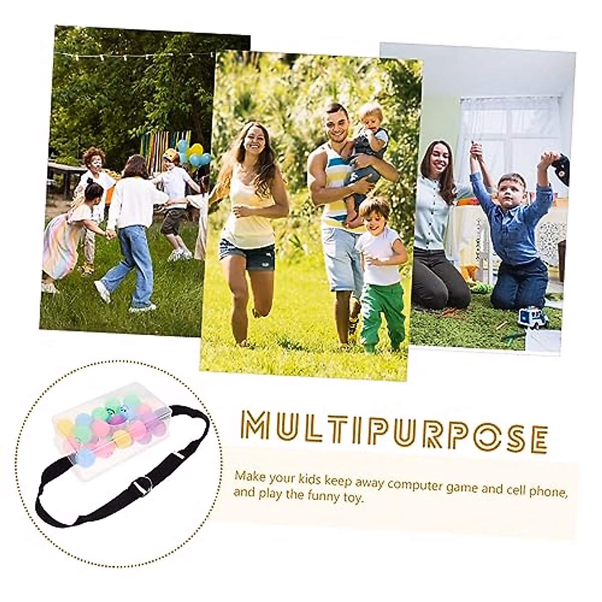 BESPORTBLE 1 Set Strap Shake Box Outdoor Toys toy's for Kids Childrens Toys Parent- Child Interactive Toy Carnival Decoration Pong Coordination Training Kids Balls Shaking Game Kit Kids Toy