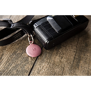 [U] by UAG Designed for AirTag Case 4 Pack DOT Stylish Soft-Touch Silicone Anti-Scratch Protective Cover Holder w/Keychain Attachment for Keys, Bags, Pets, Backpacks - (2) Black & (2) Marshmallow