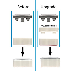 Bidet Bumper, 4PCS Height-increasing Pads, Universal Seat Bumper Kit with Strong Adhesive, Replacement Bumpers for Toilet Seat