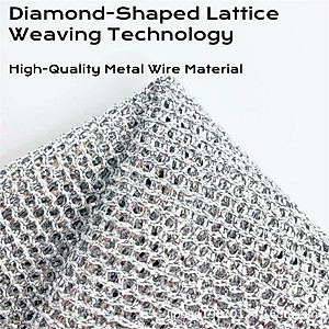 WEERSHUN Multifunctional Non-Scratch Wire Dishcloth,2025 New Steel Wire Dish Towel for Wet and Dry Wire Dishcloth for Dishes Sinks Counters Tops of Stoves(5pcs)