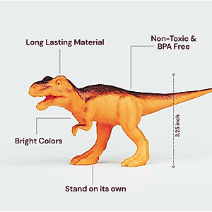 PLAYVIBE Dinosaur Toys for Kids 3-5 – 12 Realistic Small Dinosaur Figures with Storage Box, 5-7 Years Old – Toddler Boy Dino Toys