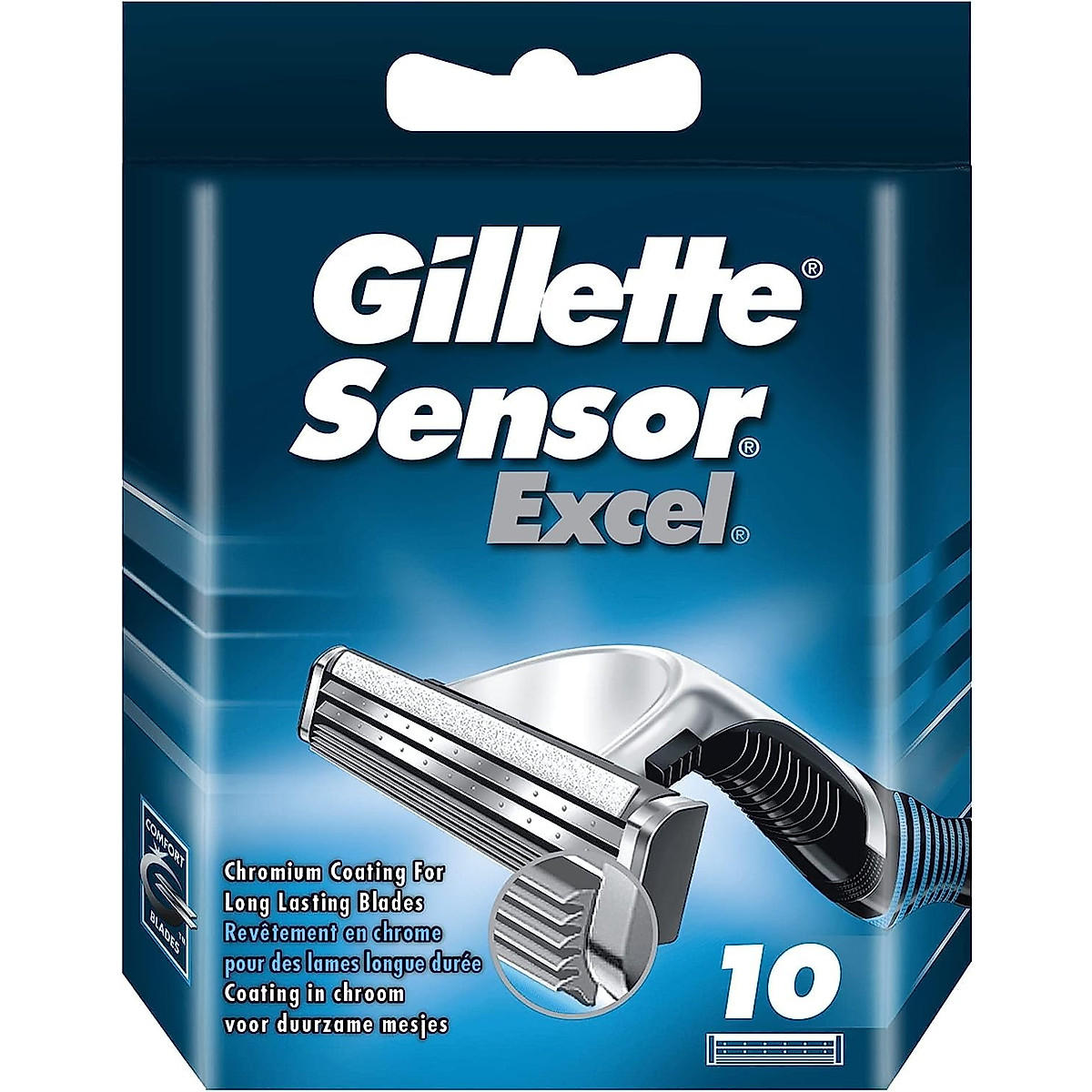 Gillette Sensor Excel Shaving Cartridges for Men Quantity: 10 (Packaging May Vary)
