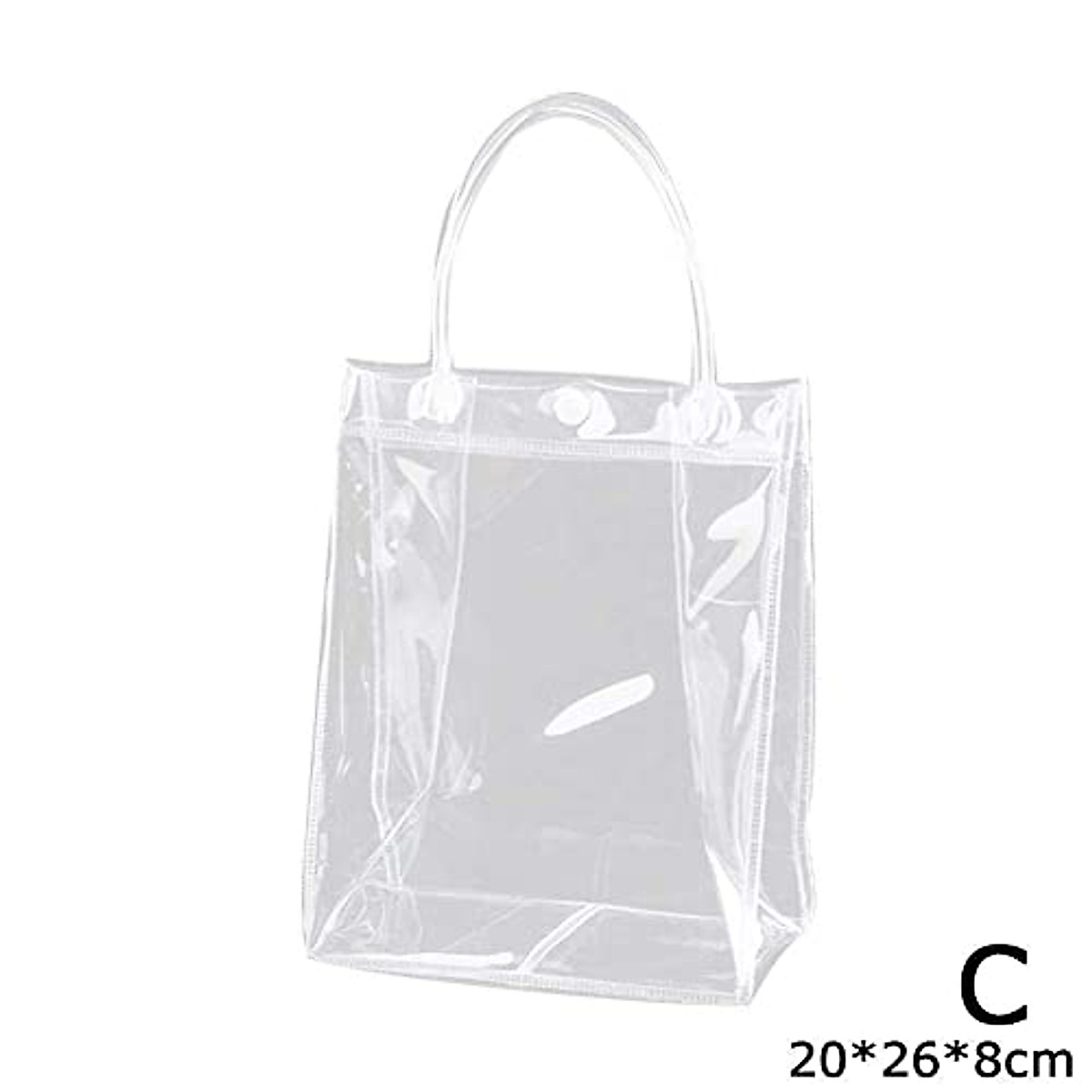 Women Clear PVC Tote Bag Shoulder Handbag Transparent Tote Waterprof Clutch Beach