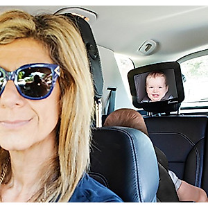 Dreambaby 360° Adjustable Rear Facing Baby Car Mirror - Wide Angle, Clear View Backseat Infant Mirror for Car