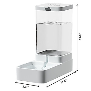 NKECOBJI Gravity Pet Feeder and Water Dispenser Set, Automatic Dog Feeder and Dog Water Dispenser for Dogs Cats Pets Animals Large Capacity(Water Feeder)