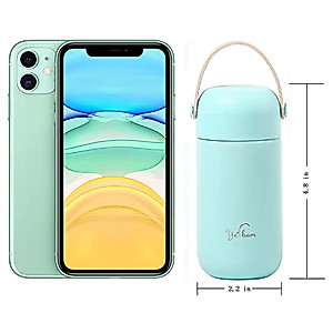 YERBAM 5.5oz Mini Tumbler Stainless Steel Vacuum Insulated Water Bottle Double Wall Thermos Flask Small Size BPA Free Leakproof (tea green)