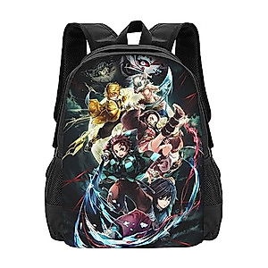 Gvxnemu Anime Backpack School Bag Cartoon Daypack Set with Book Bag Lunch bag Pencil Bag For Kids Boys Girls 03