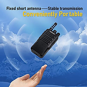 TIDRADIO TD-777Pro Walkie Talkies for Adults,2 Way Radios Walkie Talkies Long Range with earpiece and mic Set, Handfree, 2200mAh Battery and USB-C, for Restaurant School Church Business (10 Pack)