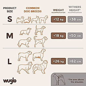 Wuglo Extra Stable Dog Car Seat - Reinforced Car Dog Seat for Medium-Sized Dogs with 4 Fastening Straps - Robust and Waterproof Pet Car Seat for The Back Seat of The Car (M Size, Black)