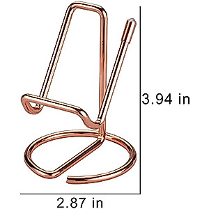 ROSYQUARZ Cell Phone Stand for Desk, Small Metal Mobile Phone Stand Holder, Cute Rose Gold Cell Phone Display Holder, Phone Dock Compatible with All Mobile Phones, iPhone, Switch, iPad, Kindle