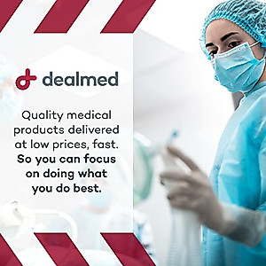 Dealmed Face Masks with Ear Loops and Eye Shield - 50 Count (Pack of 1) Disposable Face Masks Perfect for Hospitals, Medical Facilities, Food Services and More