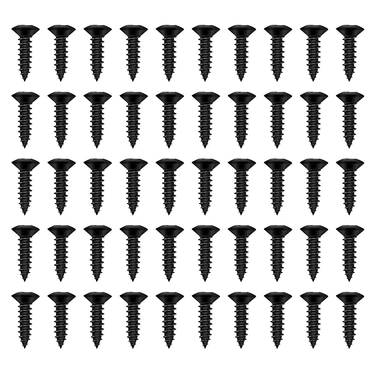 Electric Guitar Bass Pickguard Screws 3mm Pick Guards Scratch Plate Mounting Screws for Fender Strat ST Tele TL Stratocaster Telecaster Gibson LP Les Paul SG (Black)