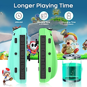 Joy Con for N-Switch/Switch Lite, FOCOLABU Switch Joy Pad Controller with Wake-up Function, Turbo, Motion Control & Dual Vibration, Gamepad Joystick Replacement for N-Switch Console