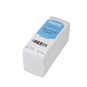 Mirucoo 200 Pieces Large Non-woven Wax Strips for Body and Facial Hair Removal, 200 Strips Pack Epilating Strips