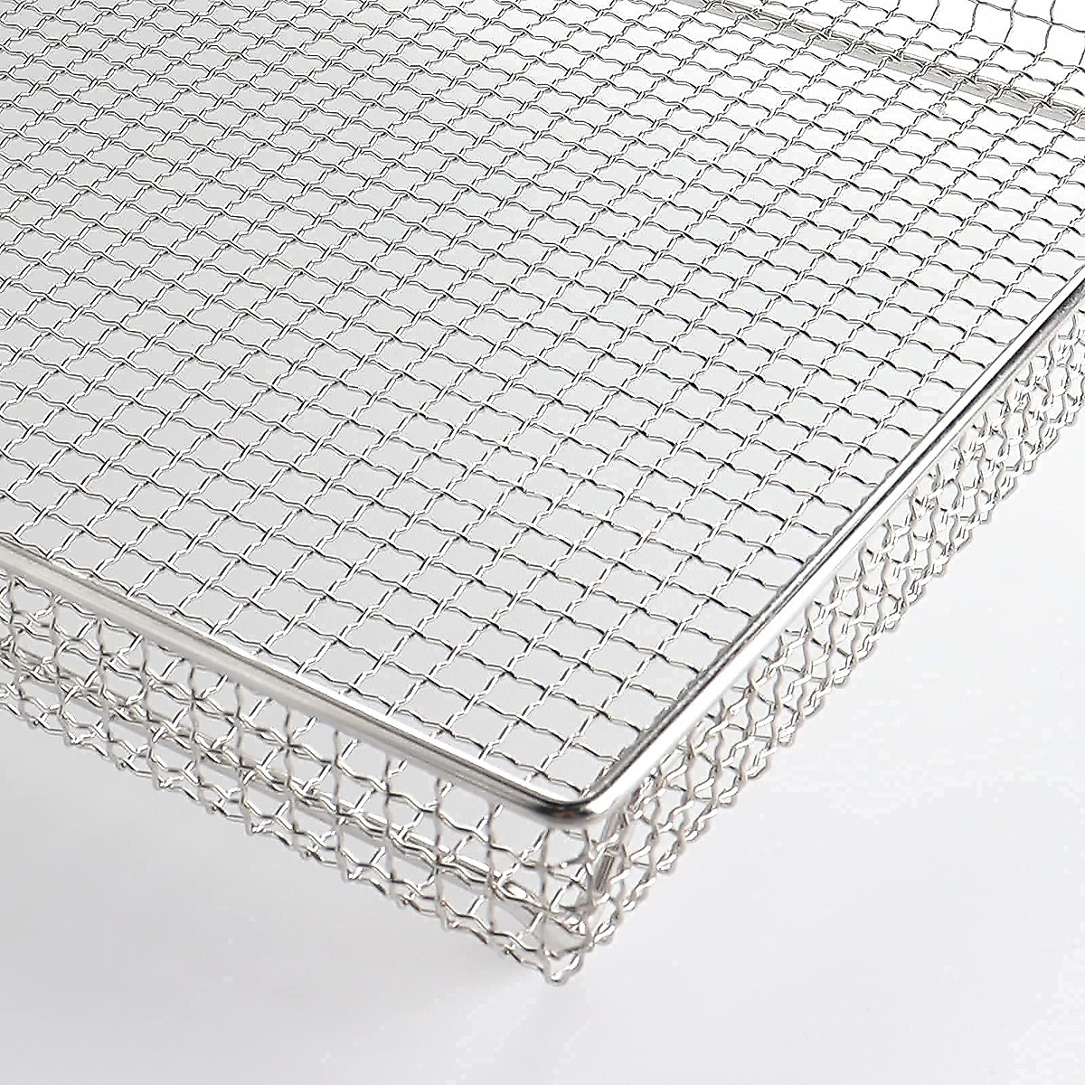 Air Fryer Basket, Compatible for Cuisinart TOA-60 Serie/TOA-65 Air Fryer, 304 Food-Grade Stainless Steel Wire Rack, Cooking and Baking for Convection Toaster Oven