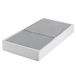 ZINUS 9 Inch Box Spring with Cover, No Assembly Mattress Foundation, Sturdy Metal Structure, Twin XL, White