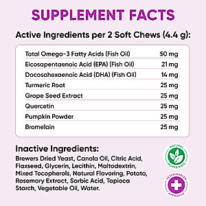 Dog Allergy Relief Chews for Itchy Skin - Allergy Chews for Shedding, Licking Paws, Hot Spot, Itchy Skin and Ears - USA Product - Omega 3 Fish Oil Skin & Coat Supplement - Anti Itch Immune Treats