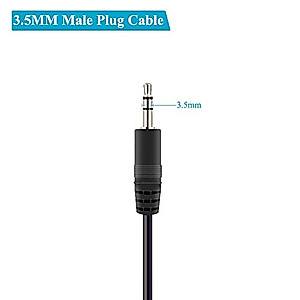 Fancasee 10 Pack Replacement 3.5mm Male Plug to Bare Wire Open End TRS 3 Pole Stereo 1/8" 3.5mm Plug Jack Connector Audio Cable for Headphone Headset Earphone Cable Repair