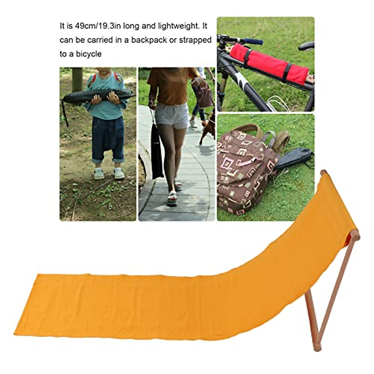 plplaaoo Beach Lounge Chairs,Chaise Lounge Outdoor,Patio Lounge Chairs, Folding Lounge Chair,Beach Lounge Chair Portable Reclining Mat Lounge for Outdoor Vacation Travel Trip(Yellow)