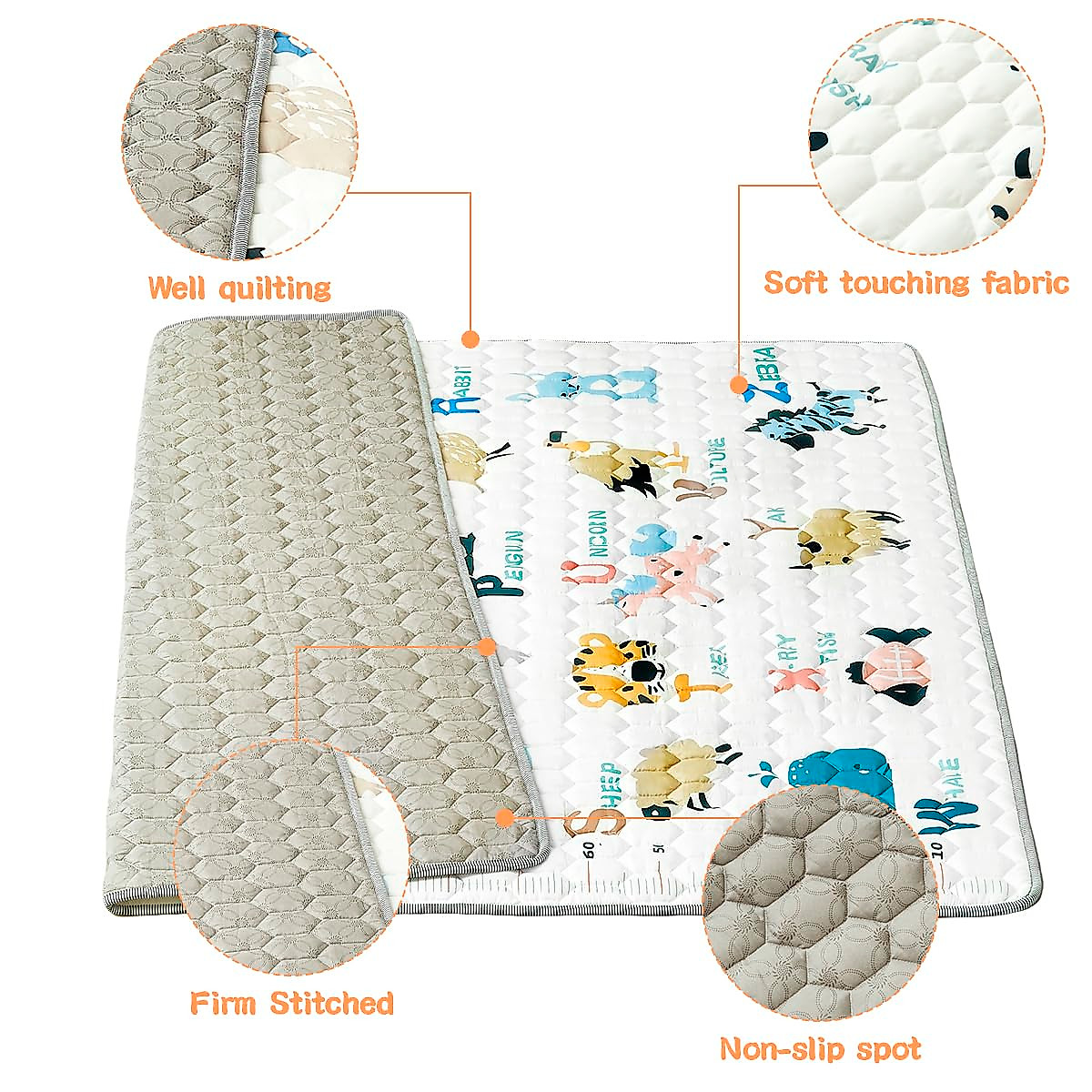 Entserk Baby Play Mat 79" x 71", Large & Thick Baby Mat for Floor, Non-Slip Cushioned Baby Play Mat for Playing, Baby Crawling Mat for Infants, Babies